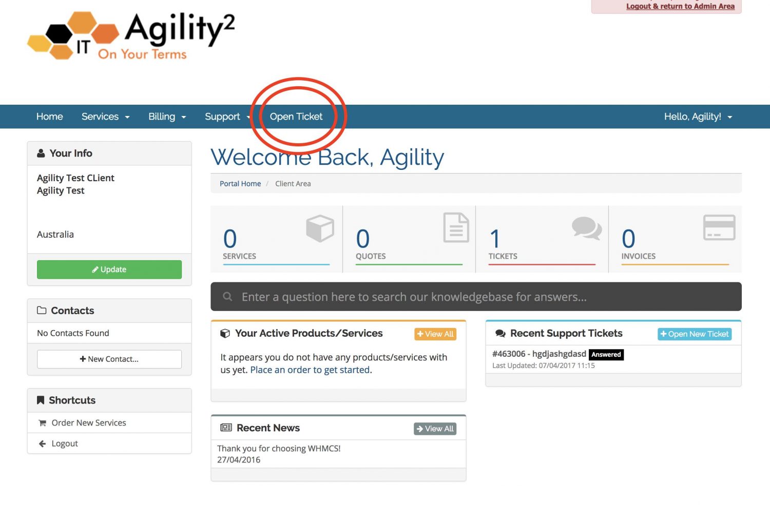 How to use Agility Ticket Support System - Agility Squared